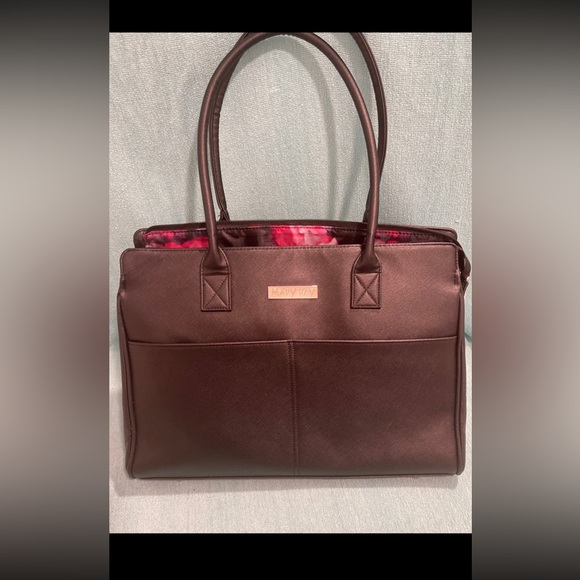 Mary Kay | Bags | Mary Kay Large Handbag Black With Purplepink Floral ...